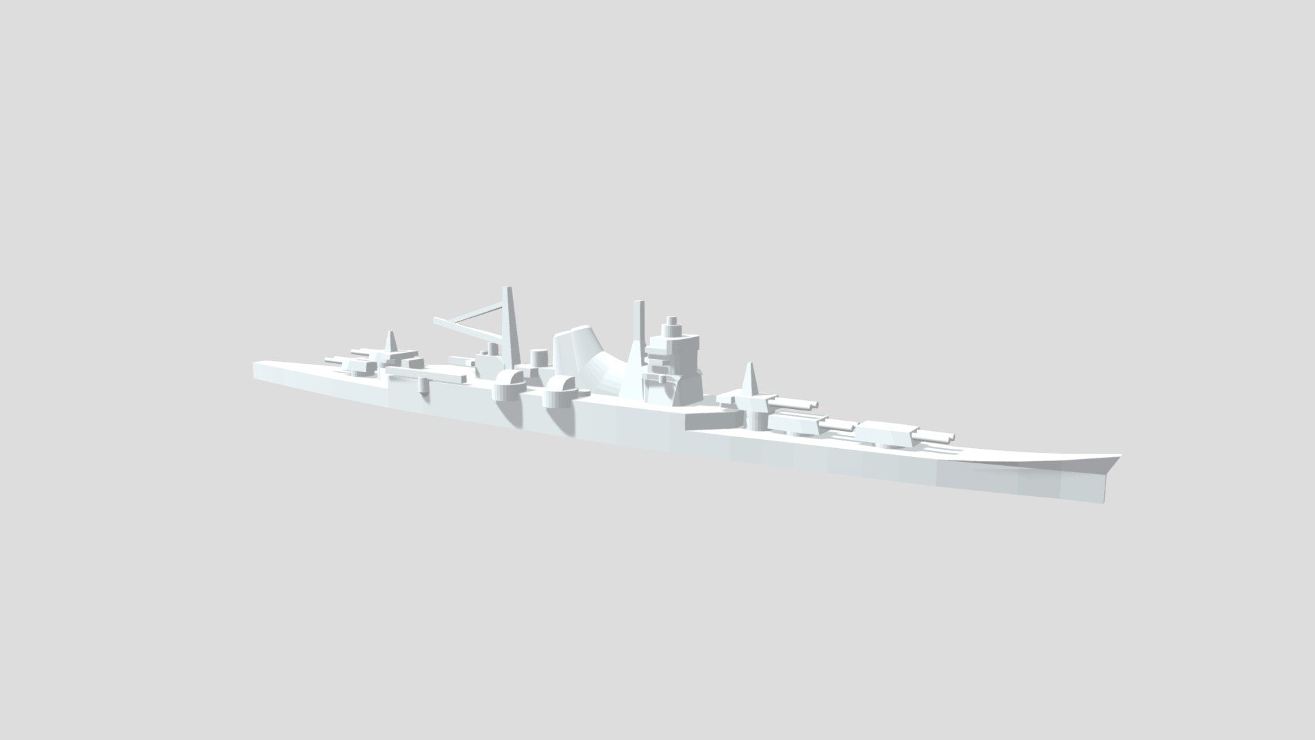 IJN Mogami - Model for 1/4000 printing - Download Free 3D model by ...