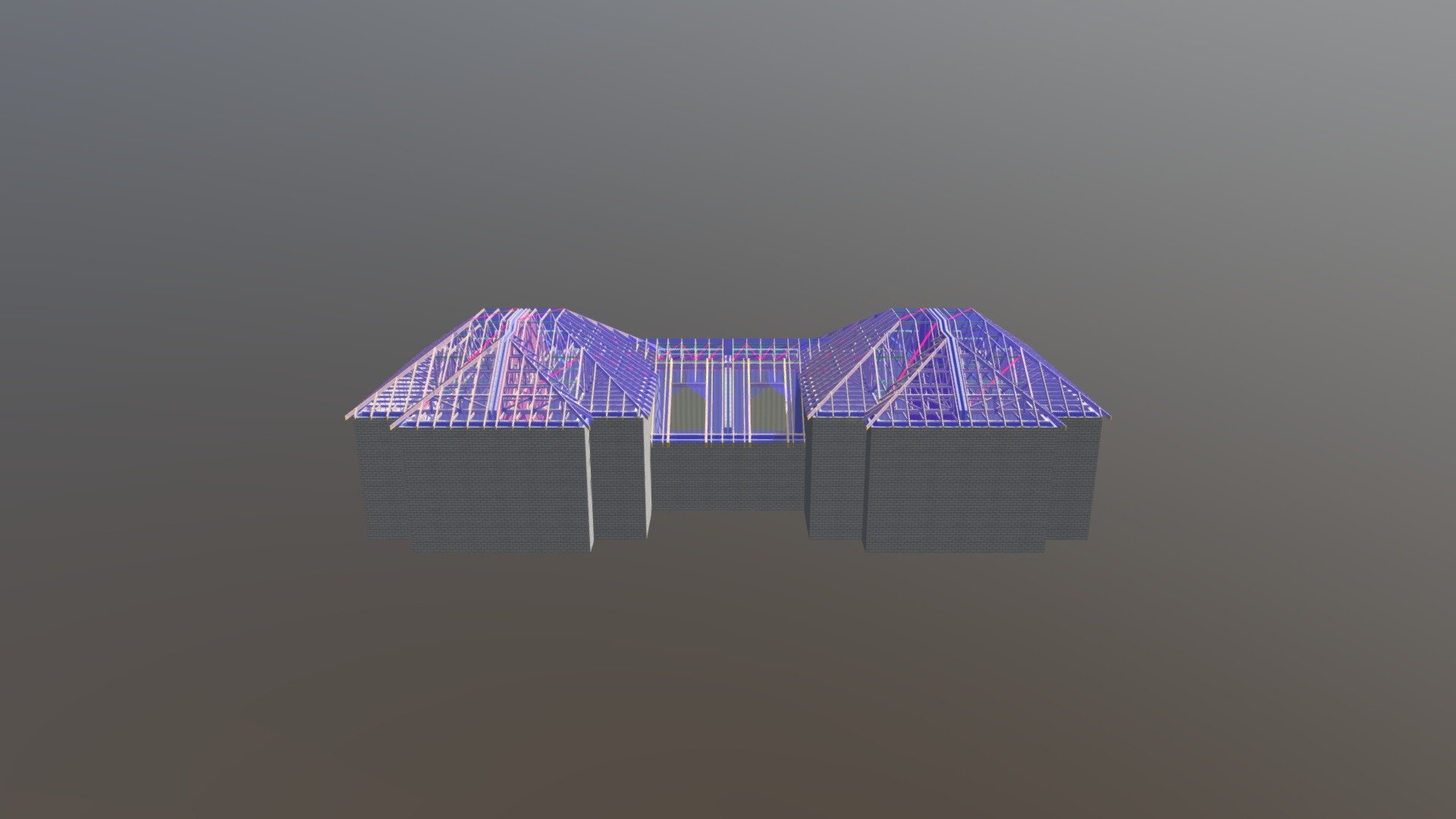 P10980A, Plots 1 - 4 roof layout - 3D model by Martin Hallam. Harmony ...