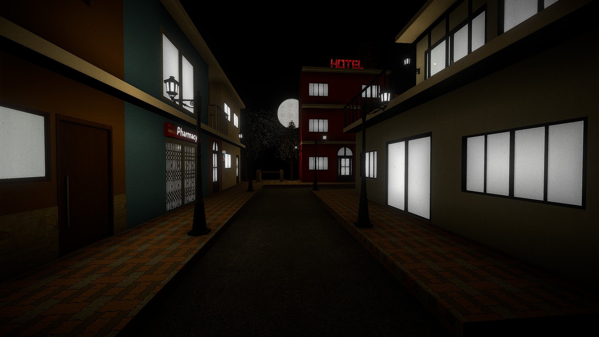 Night Street - Download Free 3D model by Eduardo Oliveira ...