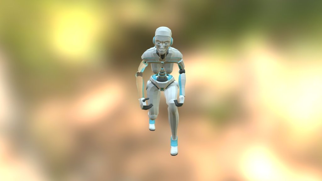 Female Robot Crouching - 3D model by laviofidelis [89d18a3] - Sketchfab