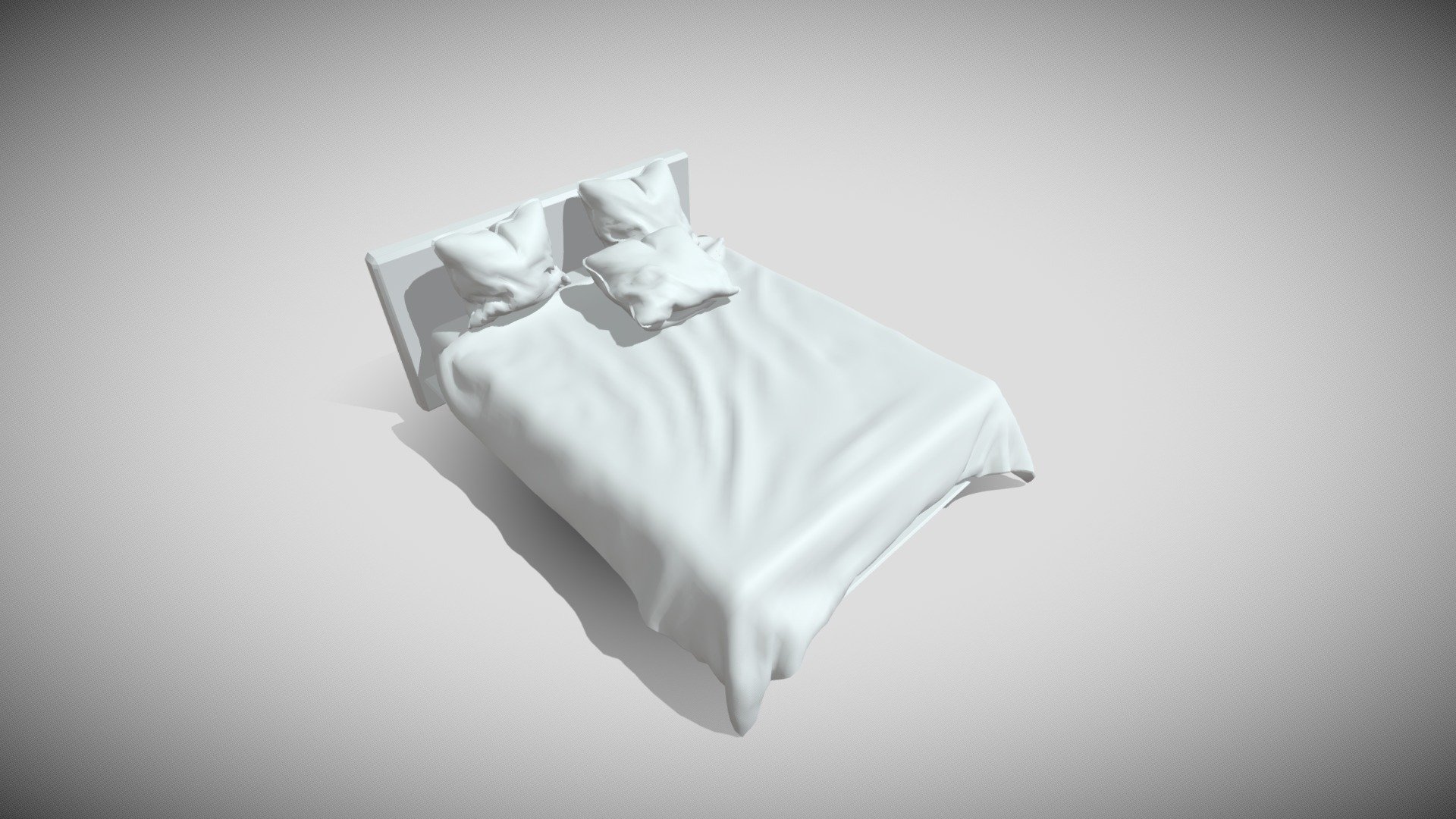 Queen Bed - 3D model by niksie [89d57a1] - Sketchfab