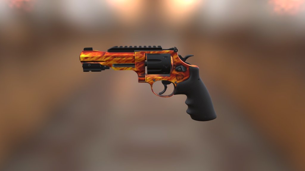 R8 Revolver Raging Fire - 3D model by madinc [89d9fe4] - Sketchfab