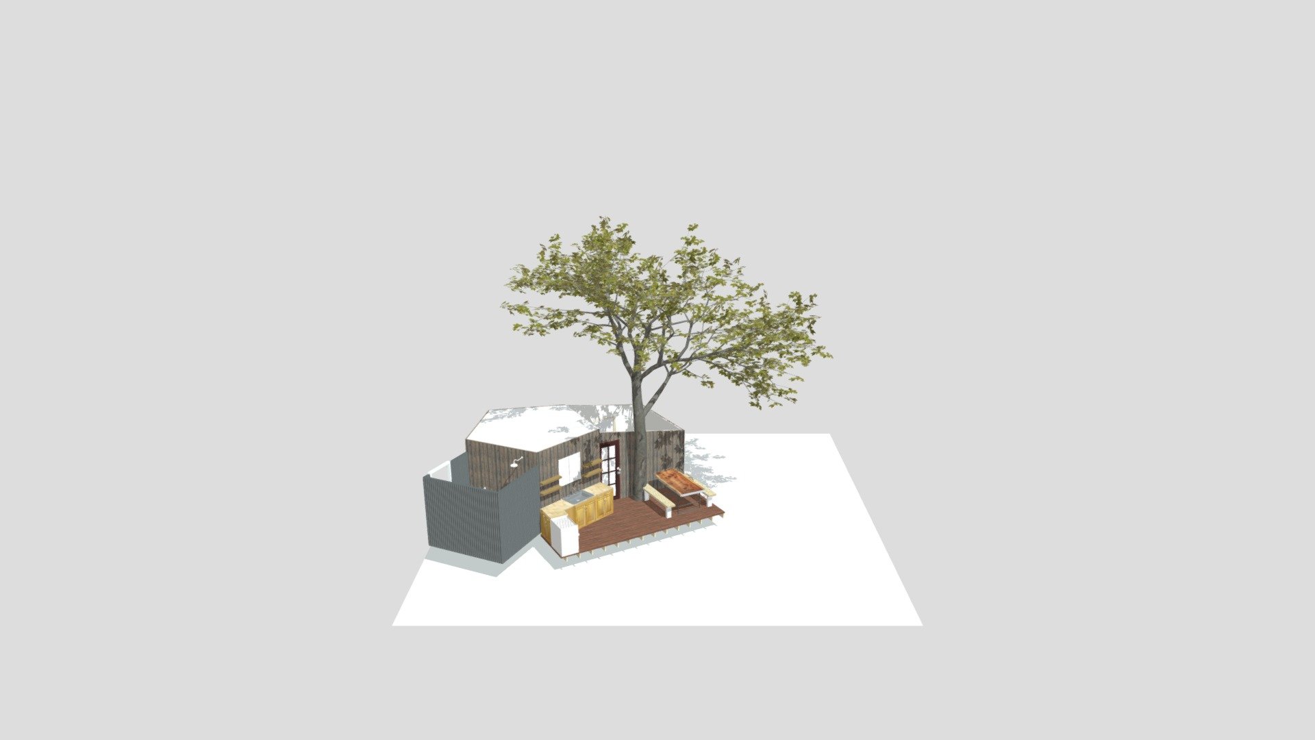 Shady Grove Cottage (outdoor kitchen) - 3D model by 3d Drone Maps ...