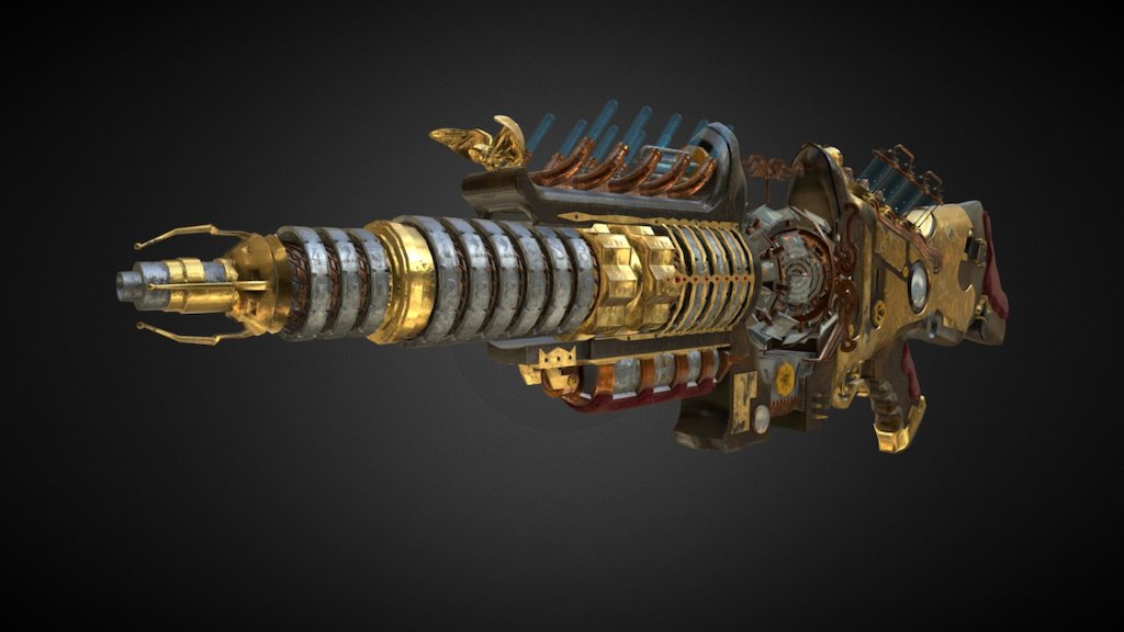 SteamPunk Time-Distortion Gun - 3D model by ivanmartinez [89dd682 ...