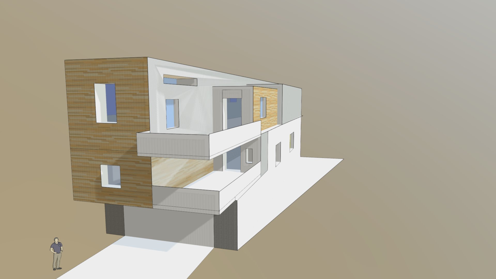 Rectangle House - 3D model by michaelmario2 [89dfac9] - Sketchfab