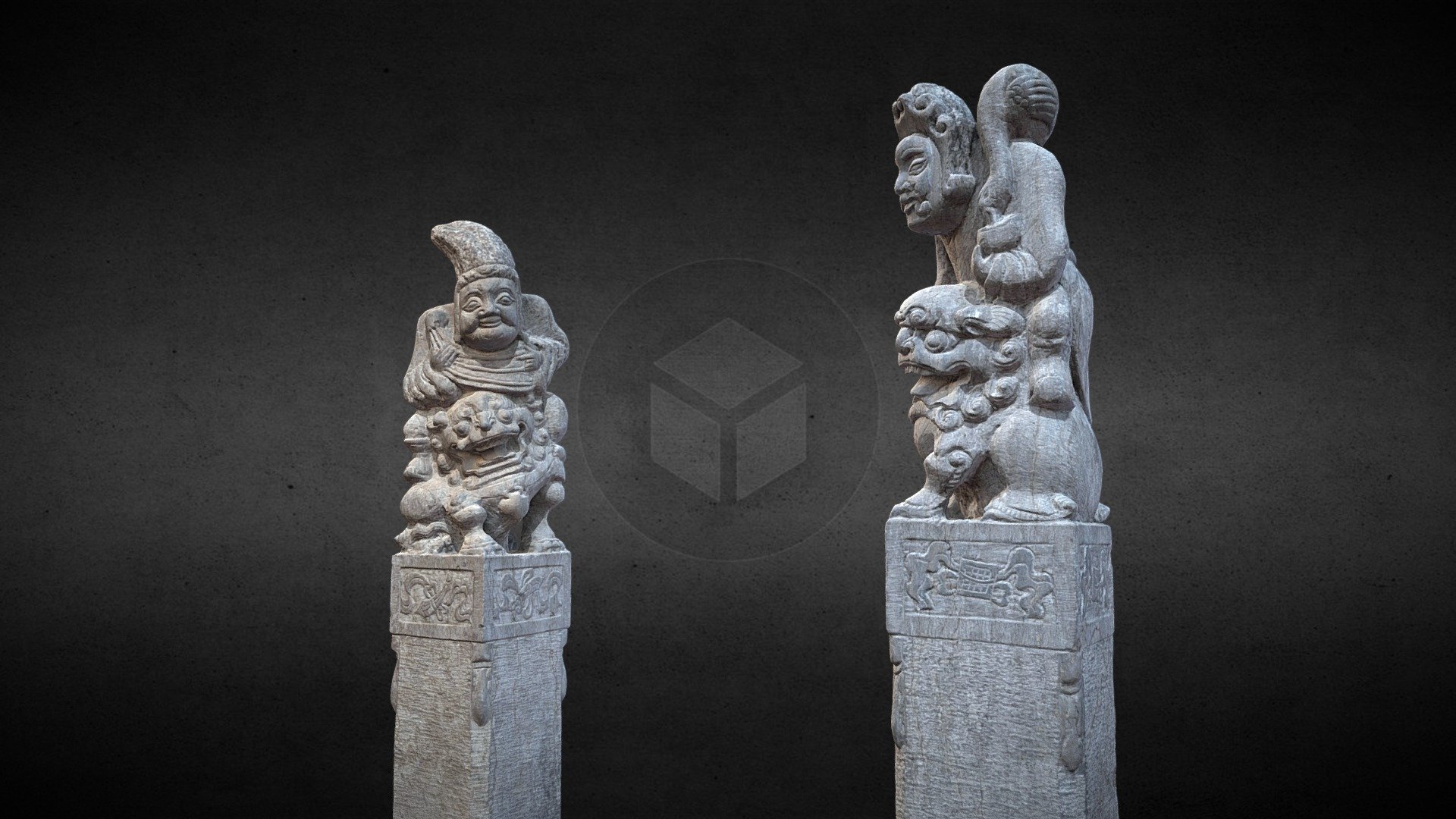 Tethered horse stone (a pair) - Buy Royalty Free 3D model by Tigershill ...