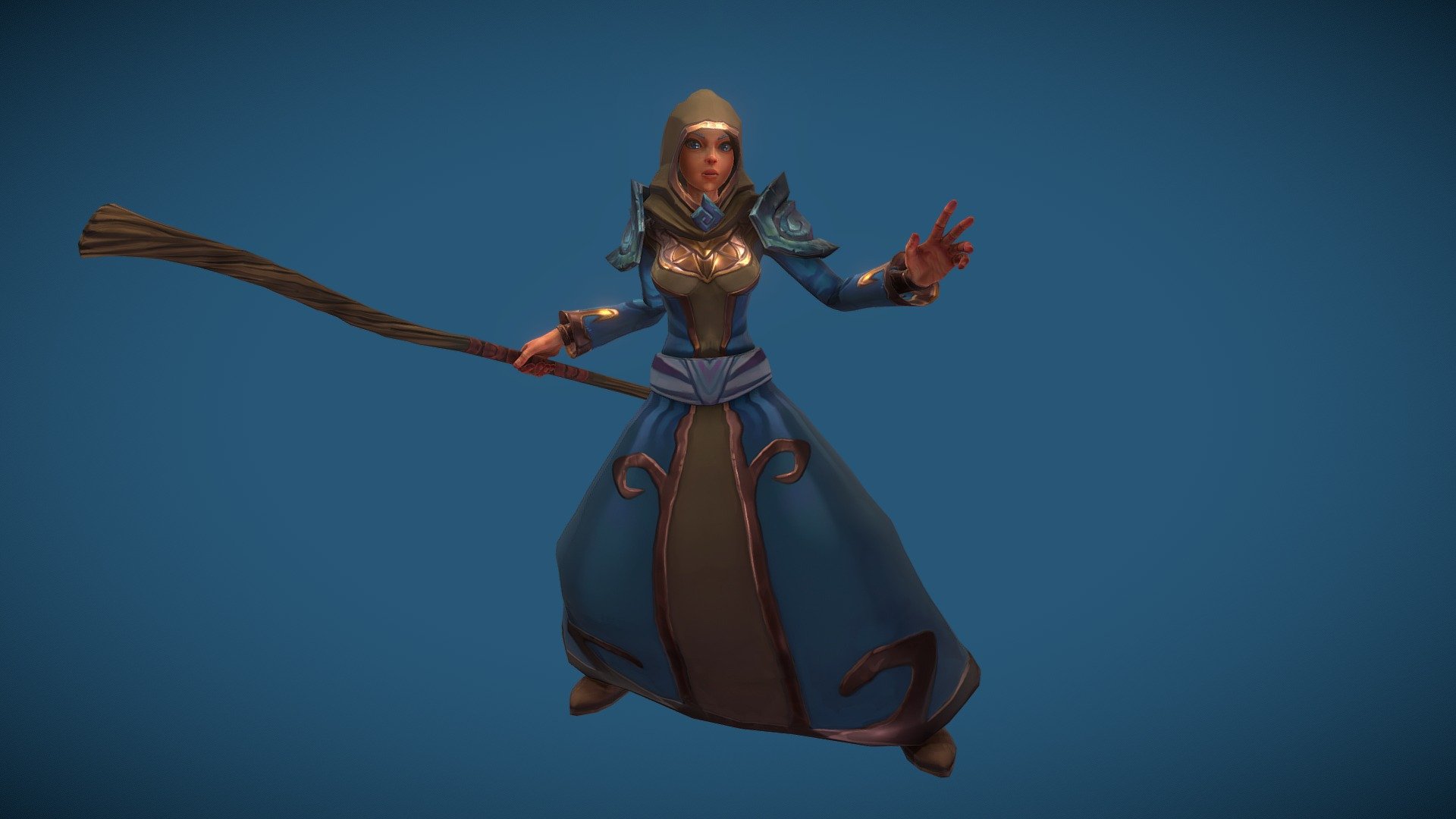 Stylized Human Female Newbie Mage(Outfit) - 3D model by N-hance Studio ...