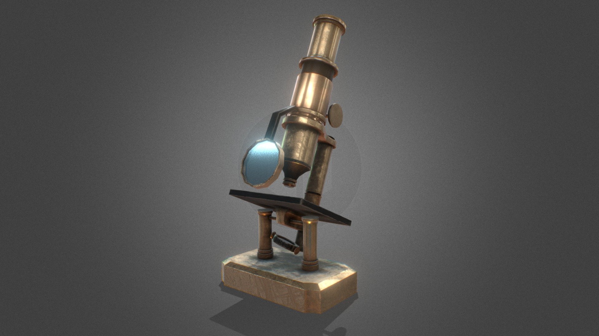 Antique Microscope (Low Poly) - 3D model by JandroS [89e8bda] - Sketchfab