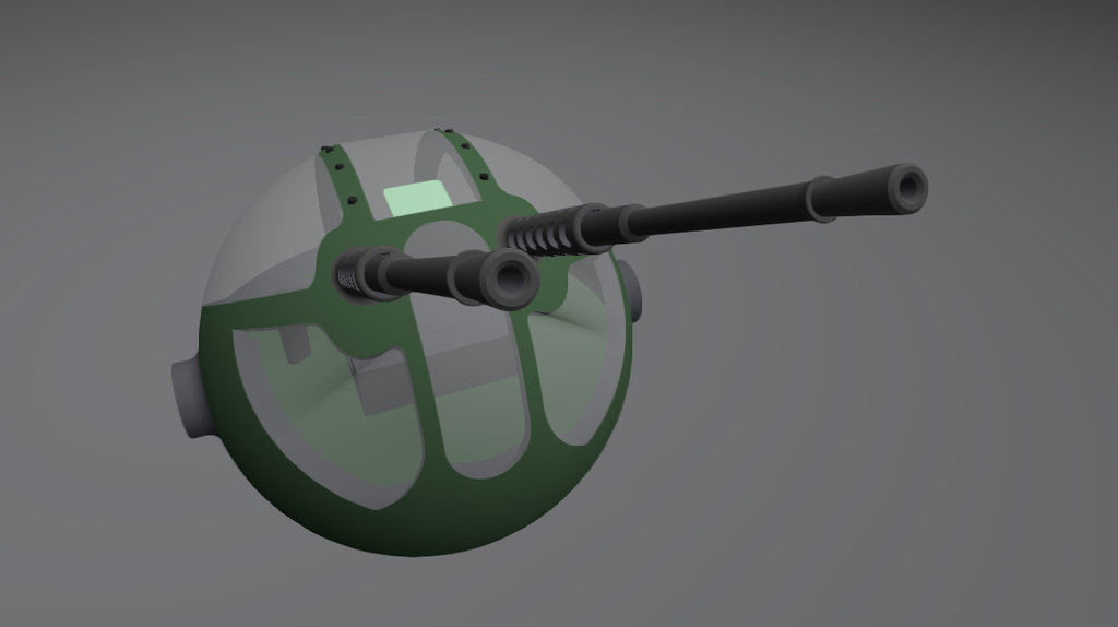 Gun Turret - 3D model by callbusy [89eb2a6] - Sketchfab