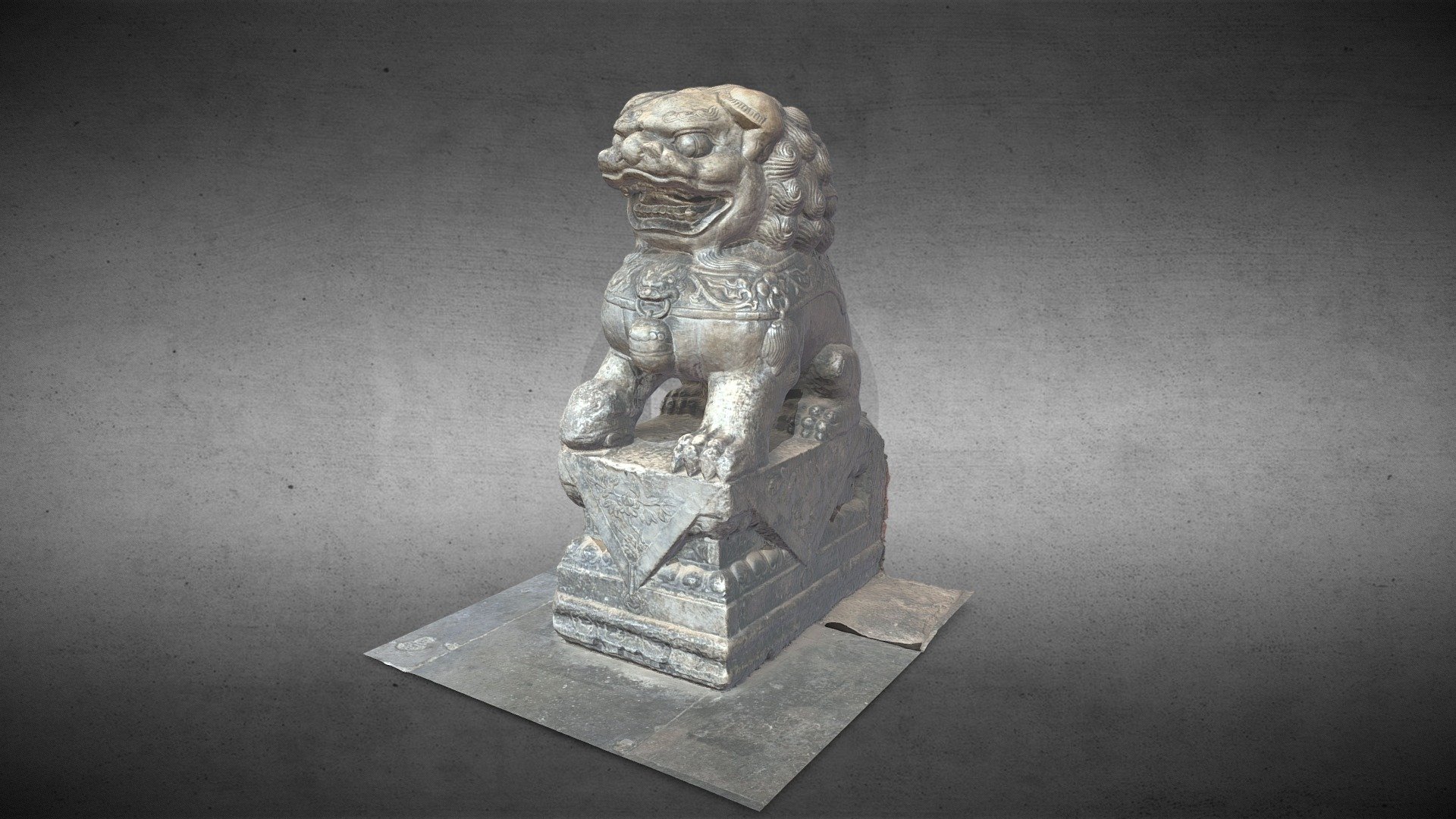 Prince Kung's Mansion Stone Lions - Buy Royalty Free 3D model by ...