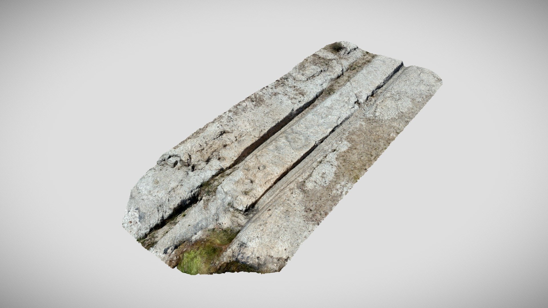 Historic Wagon Wheel Tracks Carved In Rock - Buy Royalty Free 3D model ...