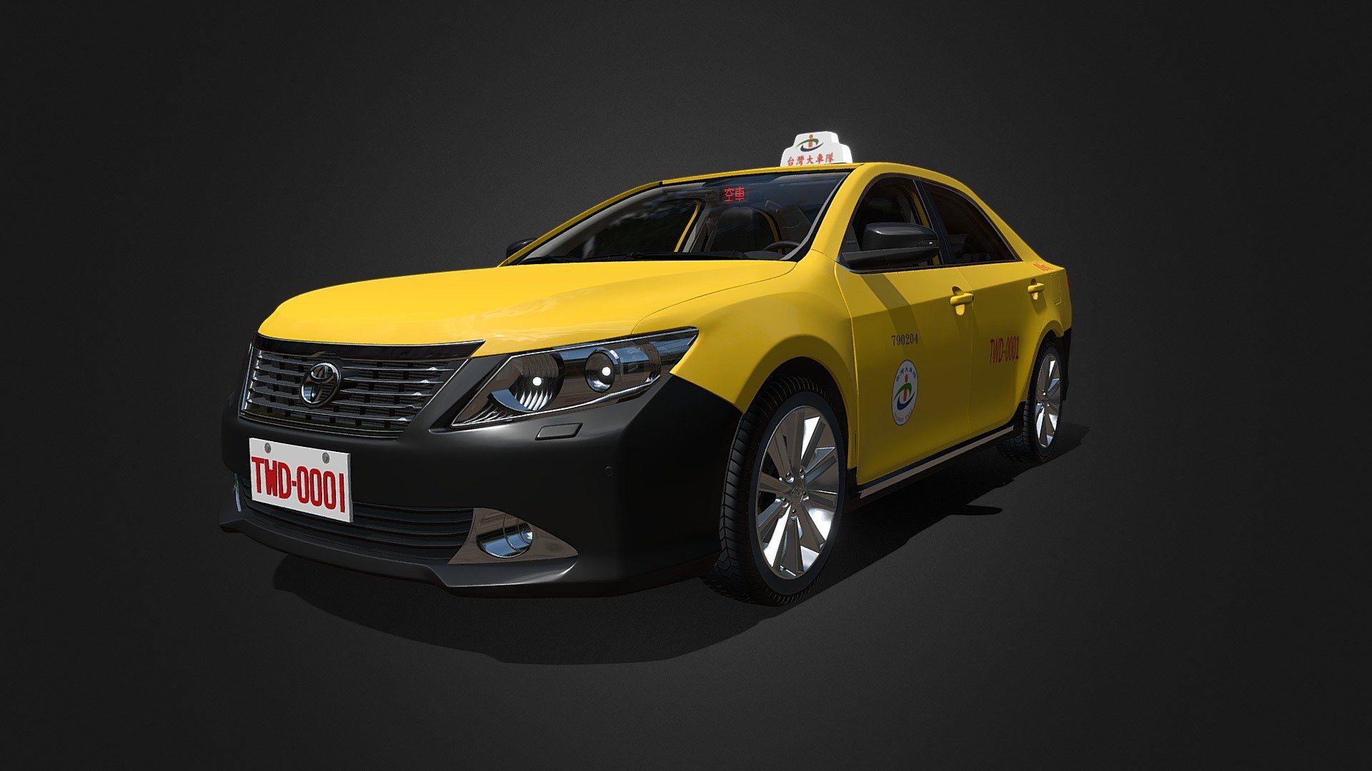 Toyota Camry 2012 (Taiwan taxi) - 3D model by Davidson (@a0930582398 ...