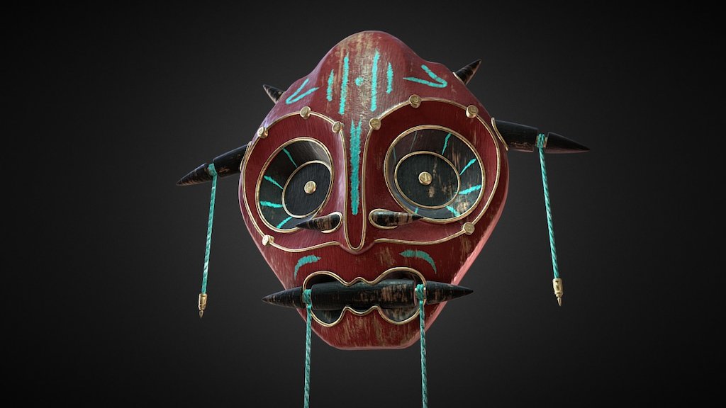 Decorative Tribal Mask - 3D model by Joseph Armour 3D (@josepharmour ...