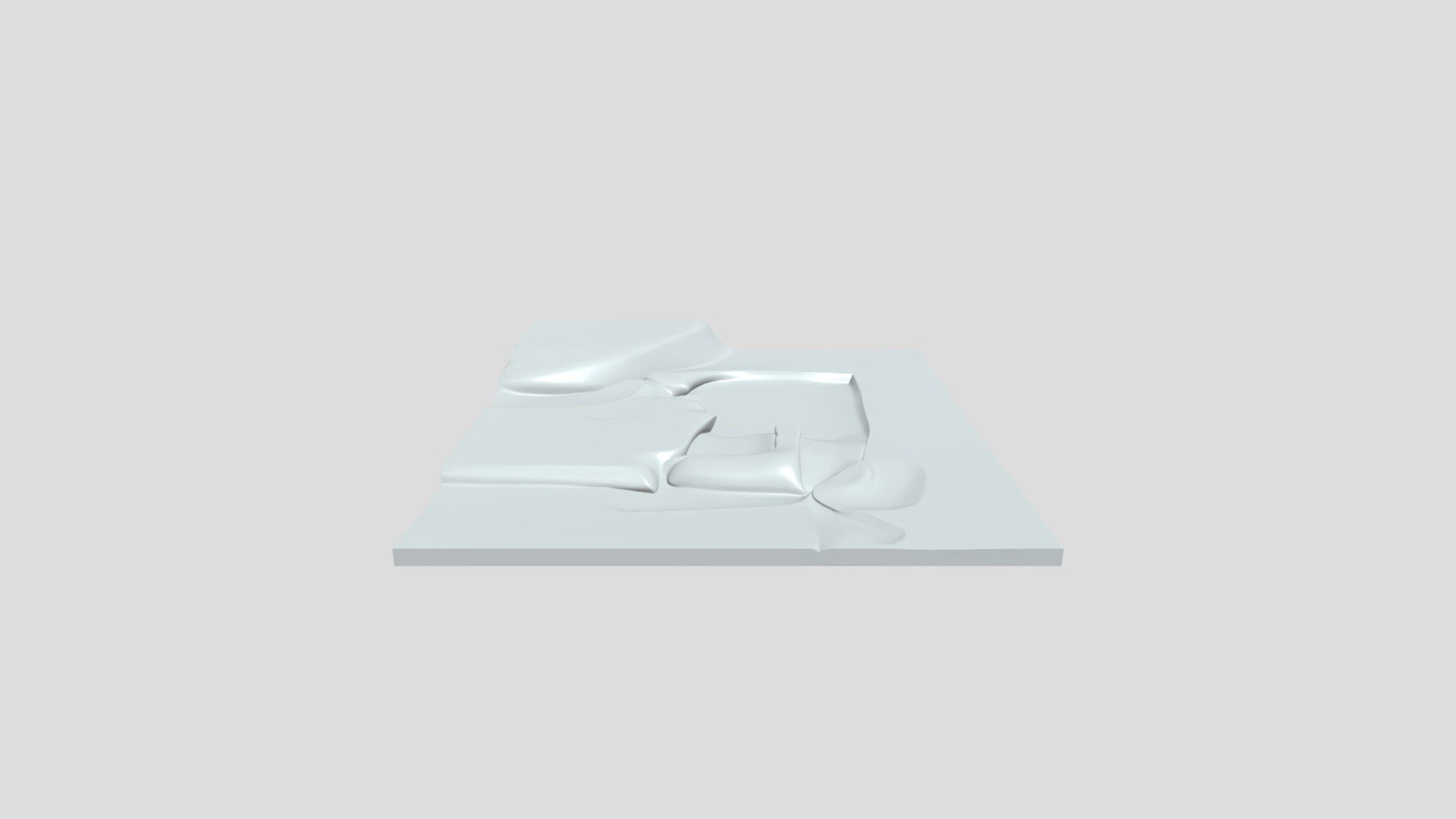 Terrain model with lakes and vegetation - 3D model by ...