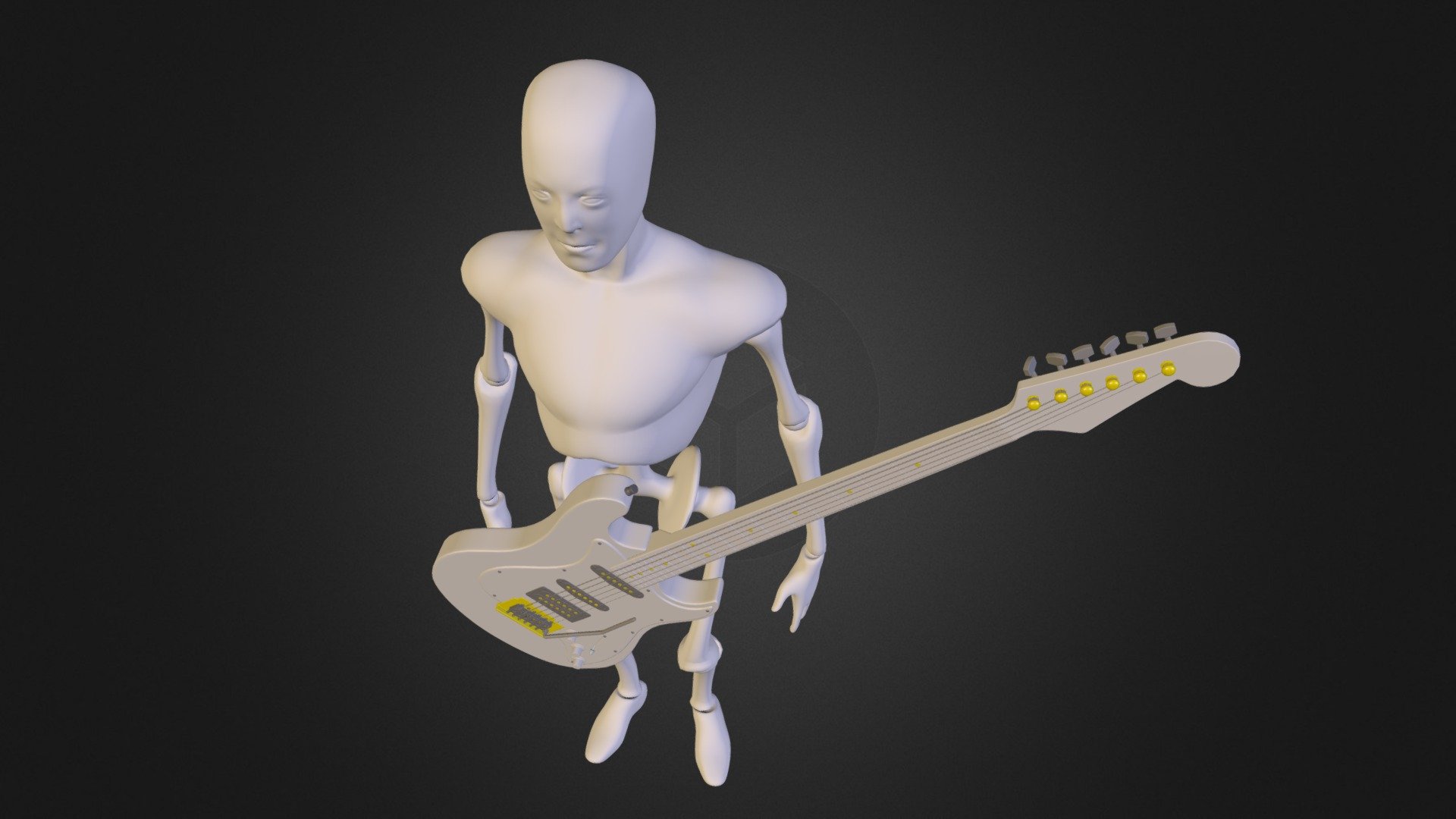 Skeleton + guitar - 3D model by anvios [8SryhUT] - Sketchfab