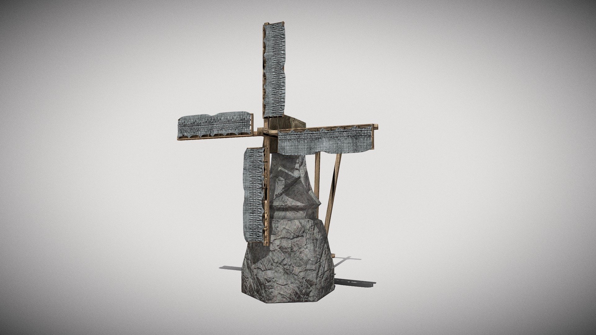 Old-fashioned mill - 3D model by April (@april_) [8a0269a] - Sketchfab