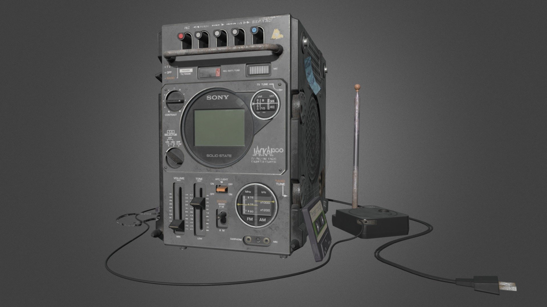 Sony Old Radio - 3D model by Bhavesh Vaidya (@Bhaveshvaidya) [8a04b6a ...