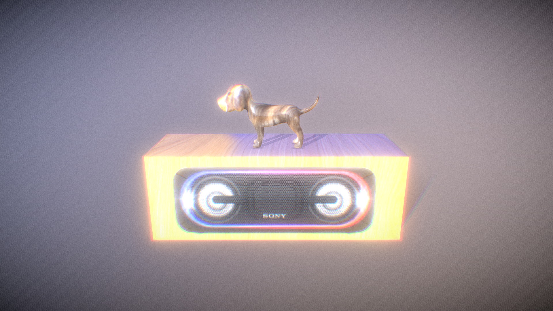 Anjing di atas Speker - 3D model by eddyhsd [8a05e0b] - Sketchfab