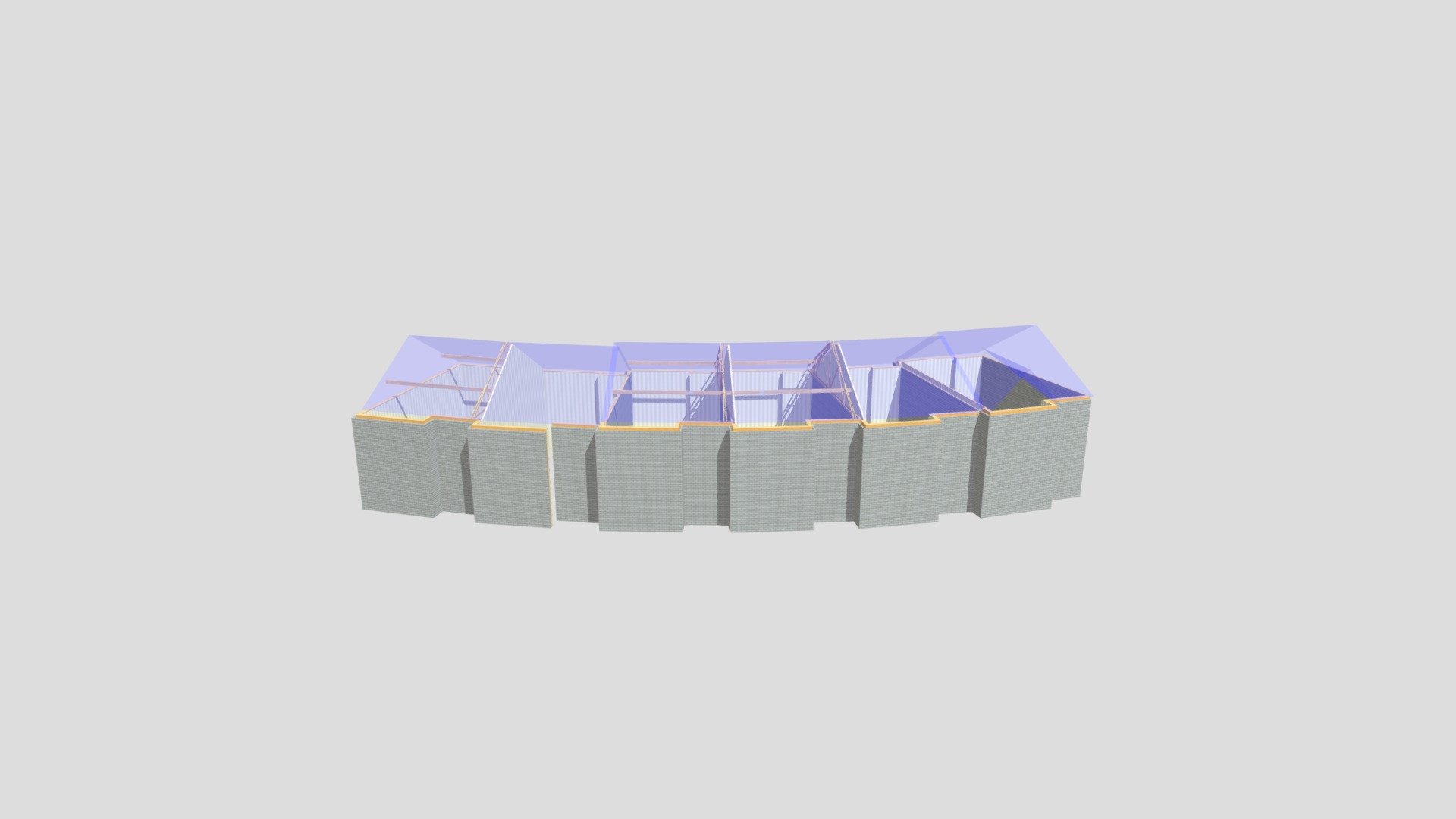 Plots 1-6 - Valley, Hip & Ridge Supports - 3D model by SA ...