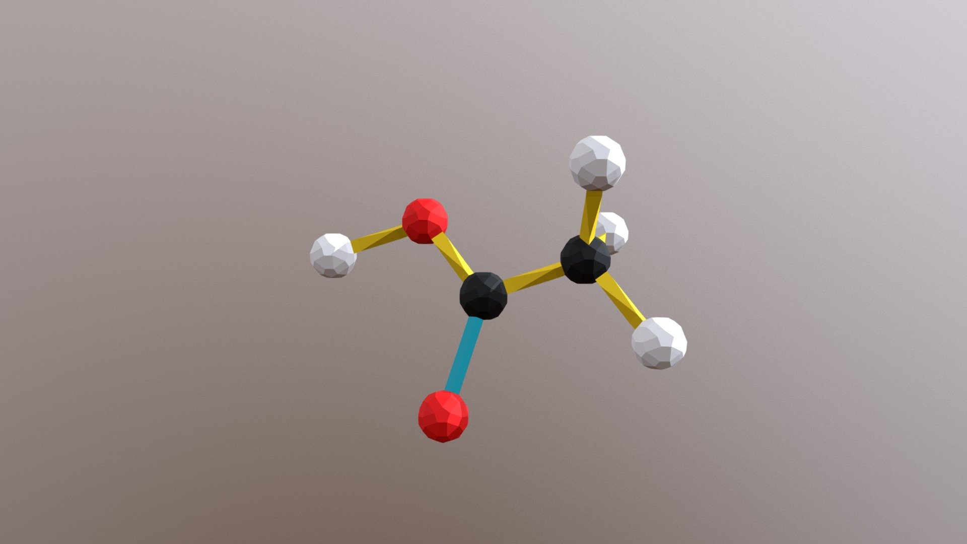 8 7 2 CH3COOH Acetic Acid - 3D model by Zometool [8a10ece] - Sketchfab