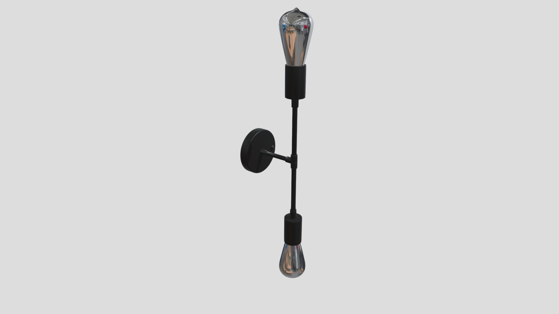 Double Bulb Wall Light 001 - 3D model by Metalfution [8a11ca1] - Sketchfab
