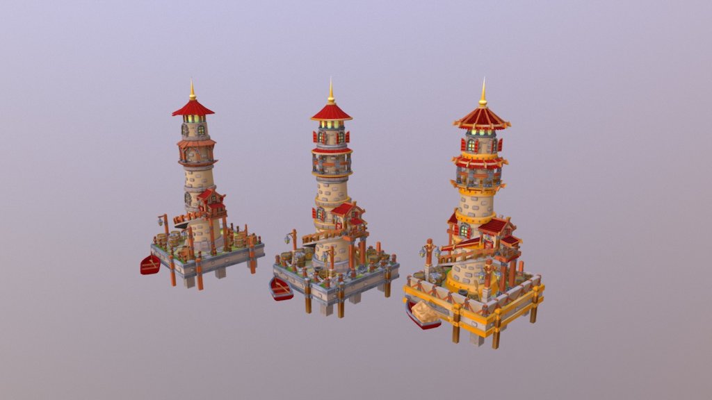 Coastal Lighthouse Lvl - 3D model by MerilGoth [8a12a80] - Sketchfab