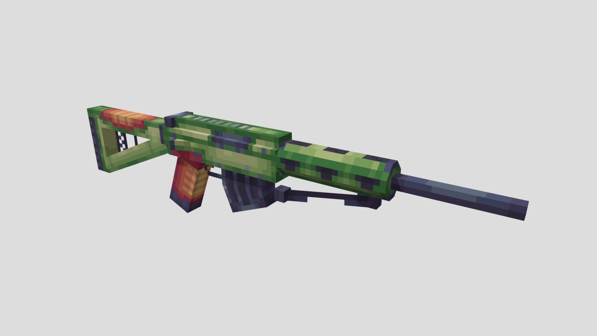 Rifle [minecraft] - 3D model by magokskum [8a14ced] - Sketchfab