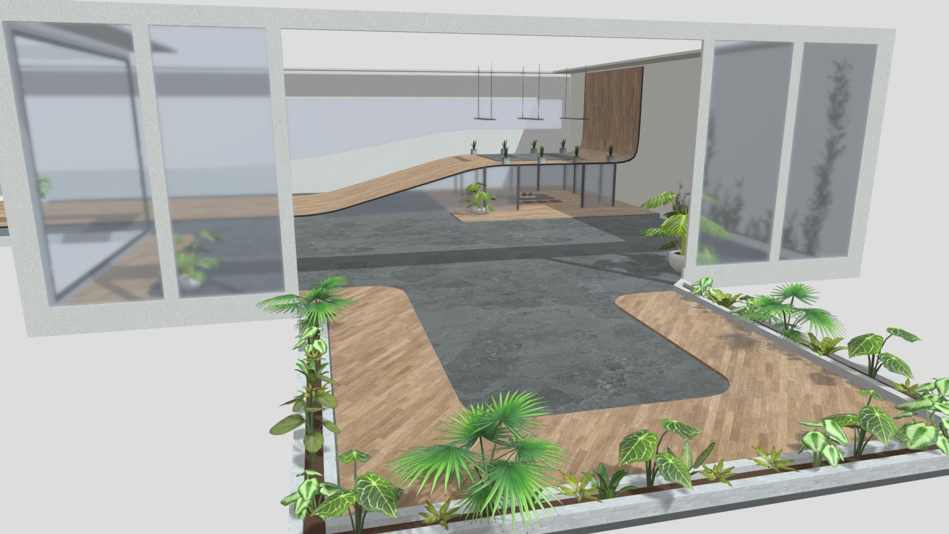 Modern Cozy Virtual Office Workspace - 3D model by JeffK (@jeffkolada ...