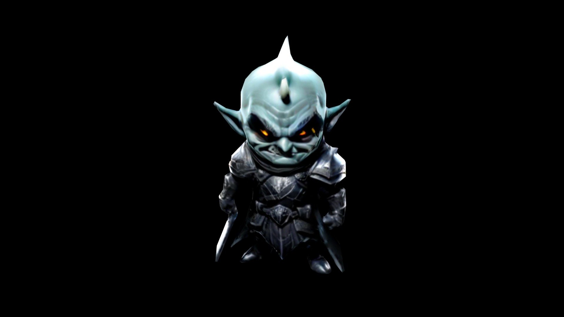 Angry ghost-like character with glowing red eyes - Download Free 3D ...
