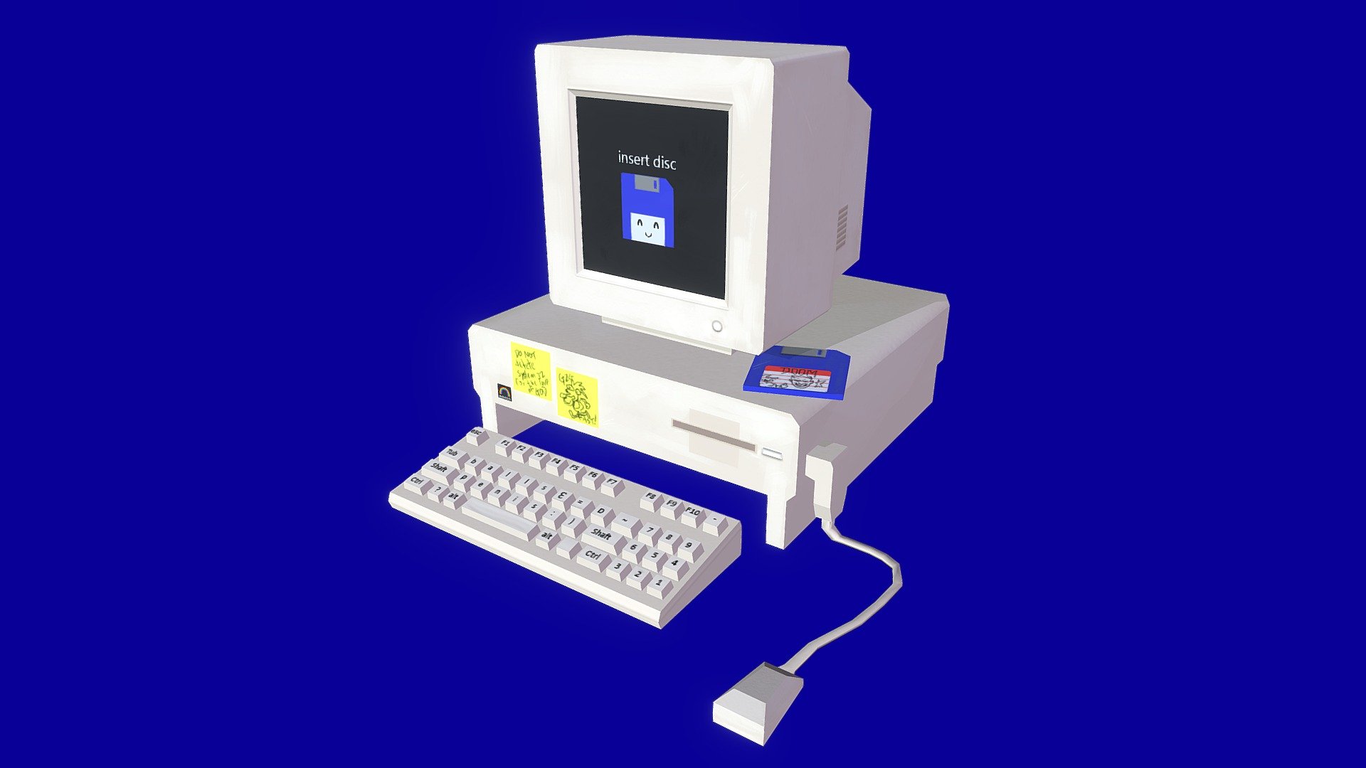Old School Computer - 3D model by Danny (@leizerwulf) [8a197a2] - Sketchfab