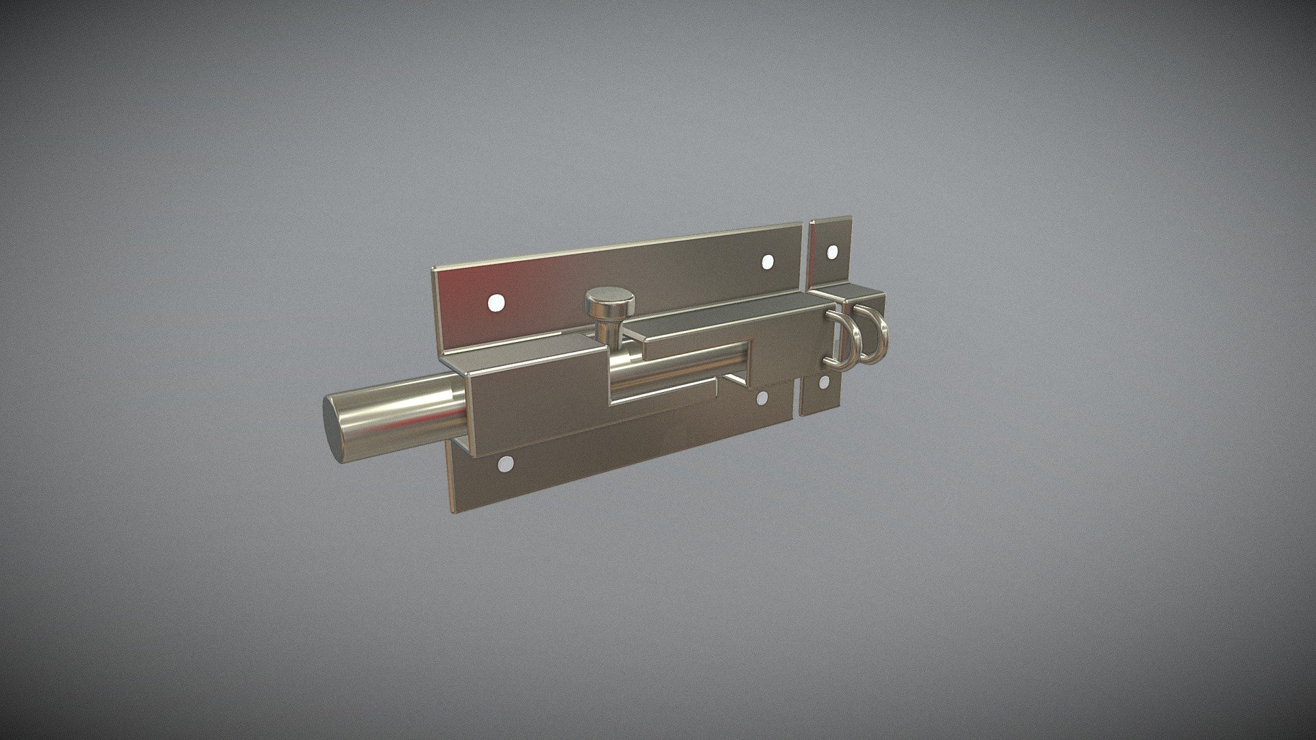 stainless steel door latch with animation - Download Free 3D model by shedme [8a1a3ca] - Sketchfab