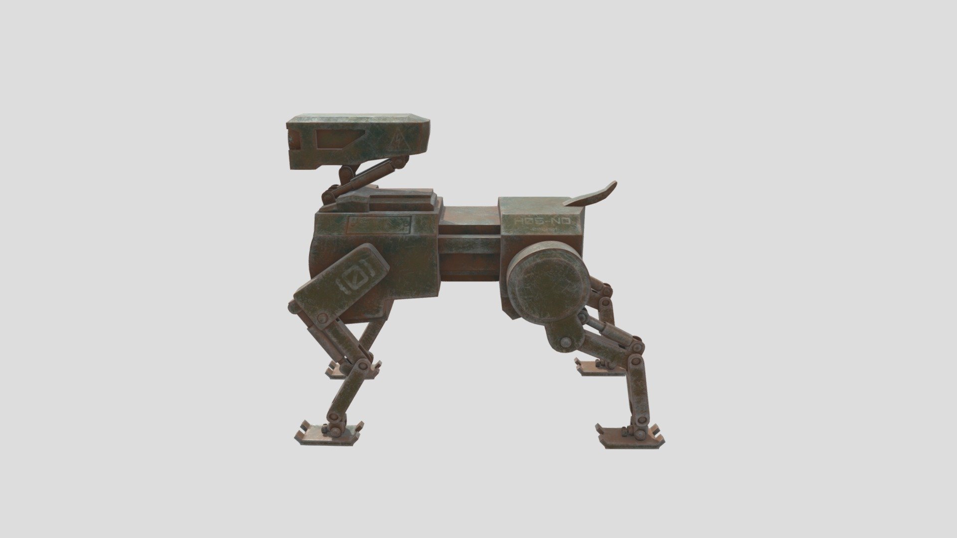 Scifi robot dog - bronze - very damaged - 3D model by Leeoliee [8a1b2e3 ...