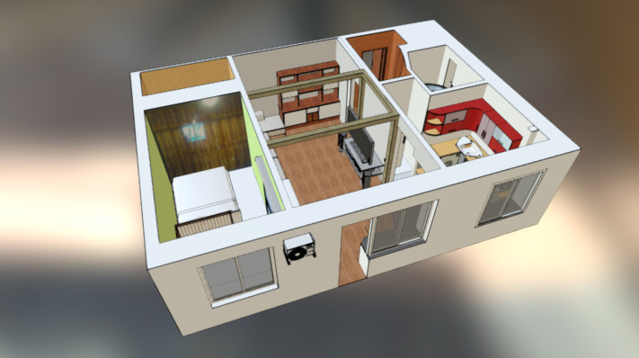 my flat - 3D model by vitjaz [8a22b37] - Sketchfab