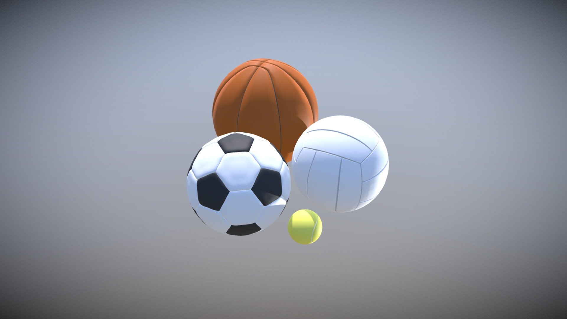 Set of Sports Balls - 3D model by Dennis Groenendijk ...
