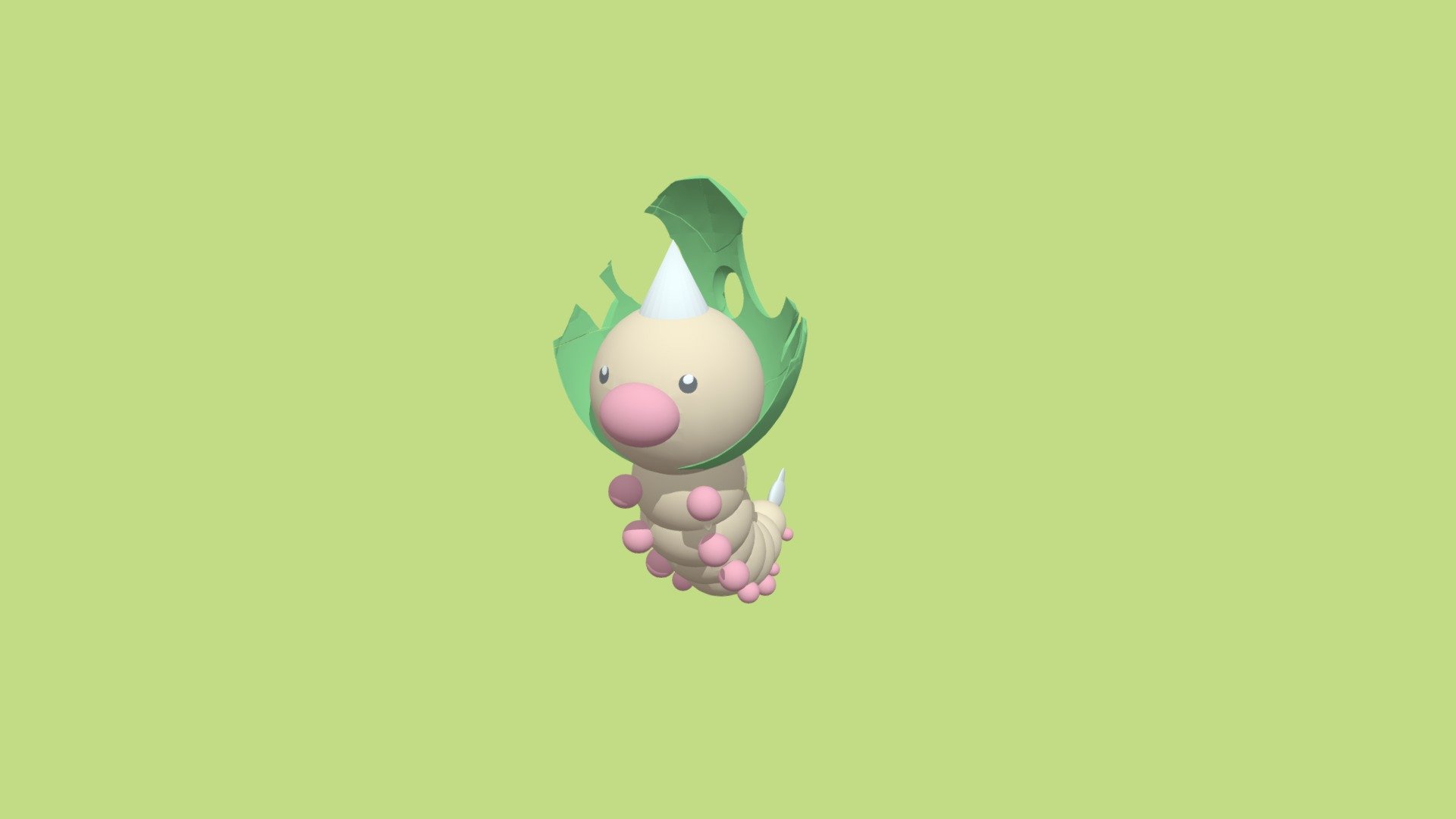 Weedle in Sewaddle hat - 3D model by Squirmy Worm (@squirmyworm064 ...