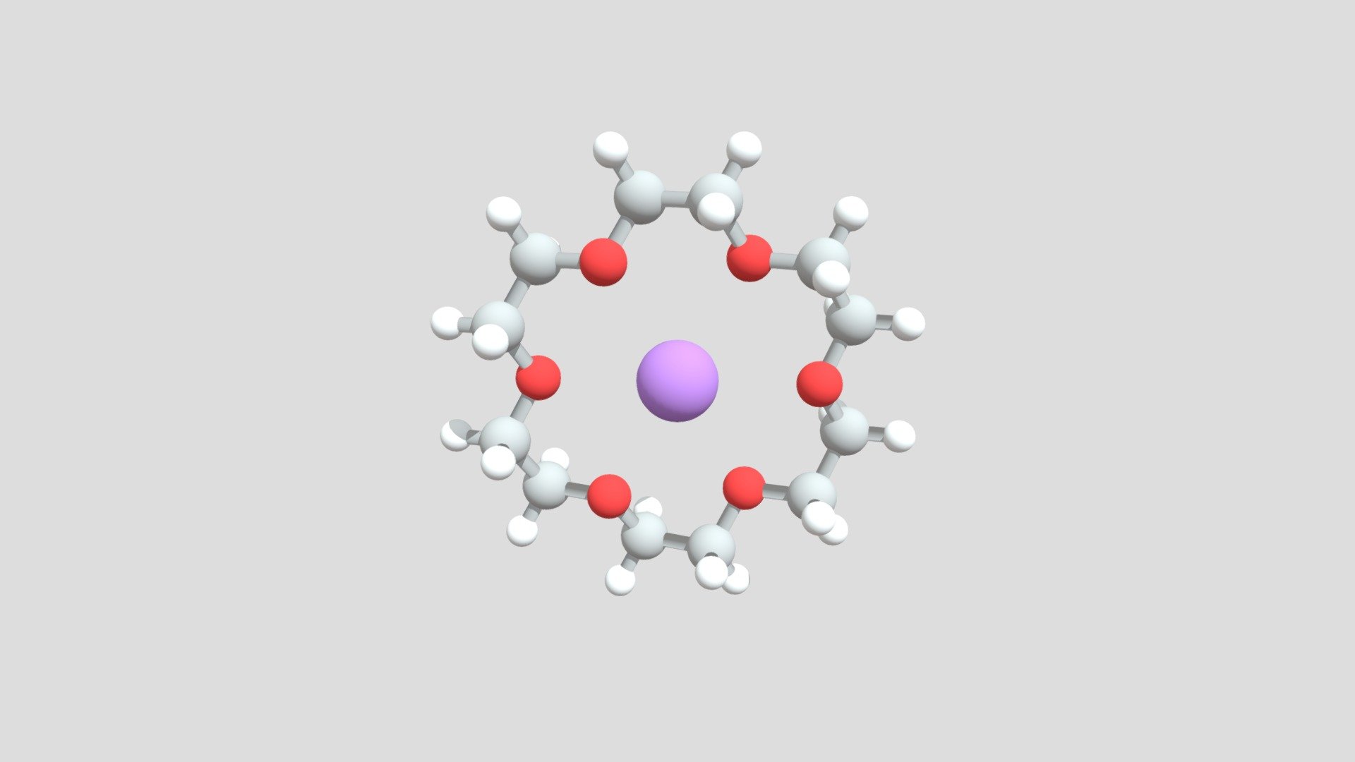 18-crown-6 with Potassium Ion - Download Free 3D model by orgoly ...