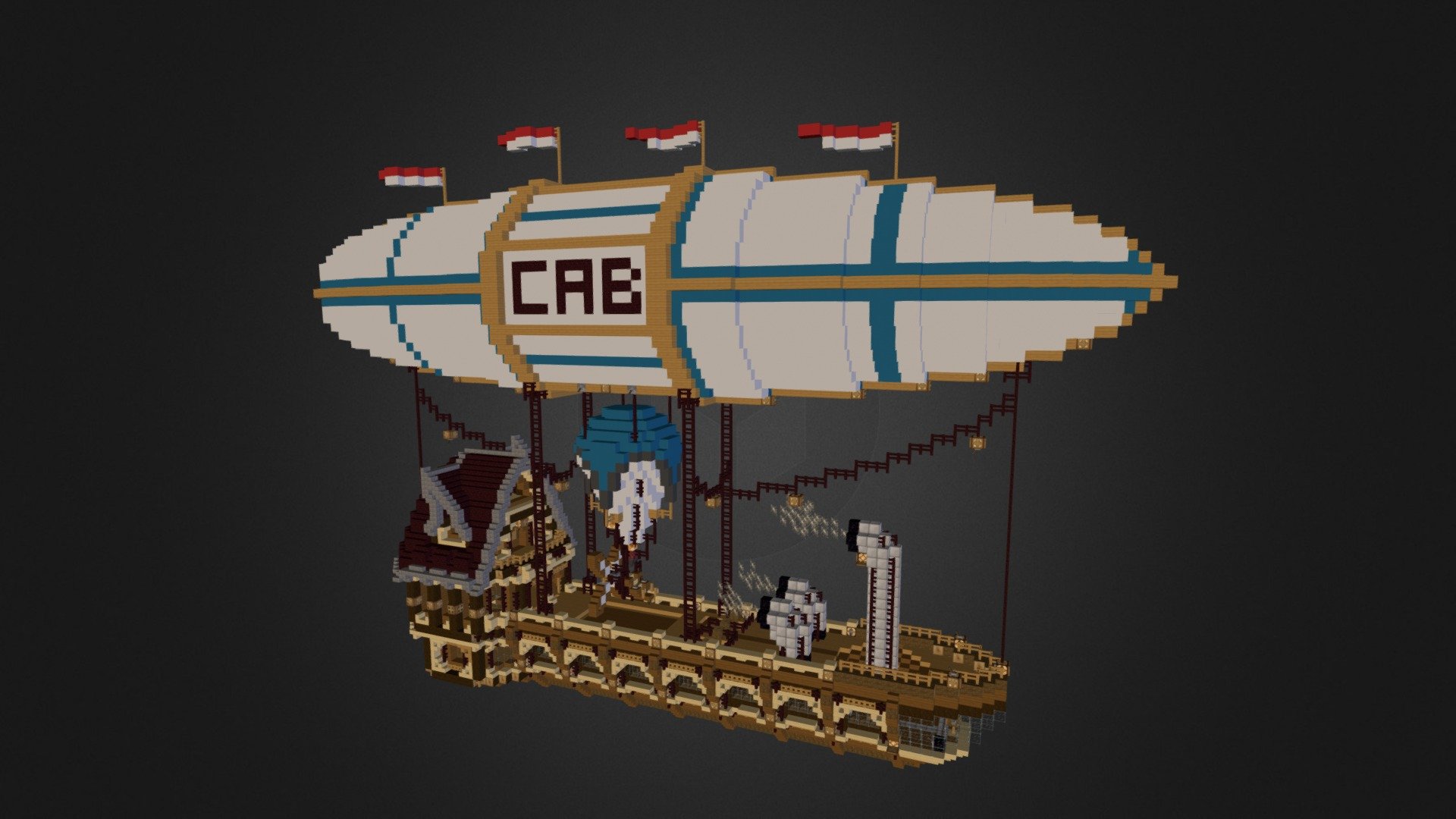 Flying houseboat by Hoolss & Mekel - 3D model by Mekel [8a2c14d ...