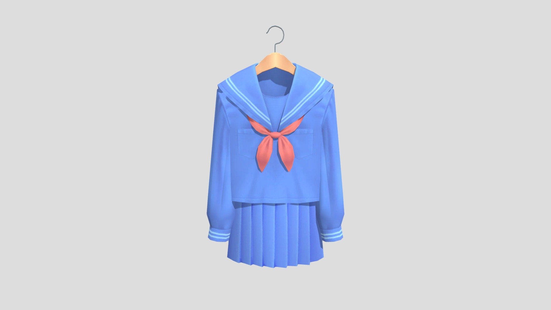 Feminine School Uniform - Download Free 3D model by The Withered Rose ...