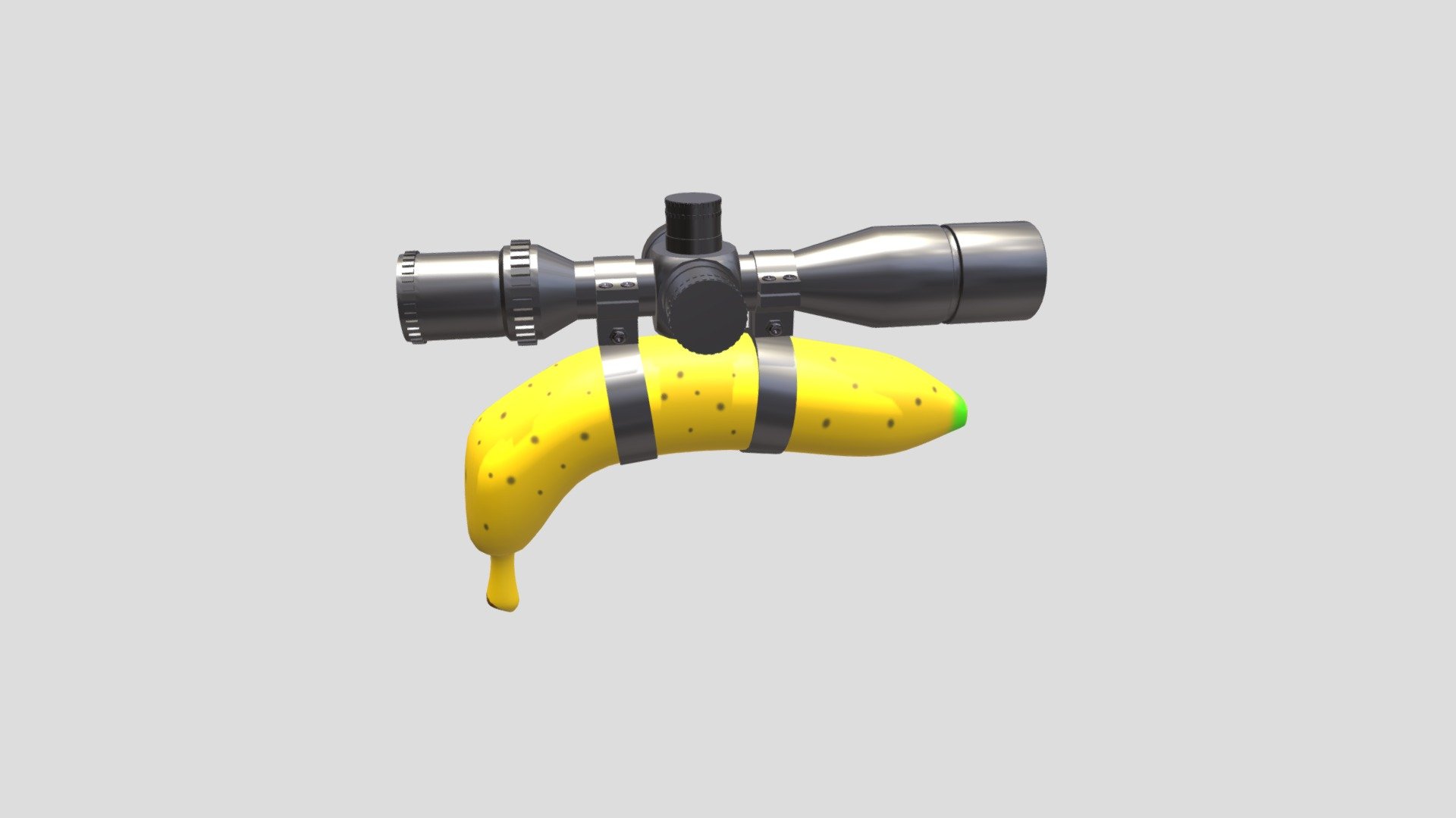 banana with a scope - 3D model by vishnuprateek [8a306d2] - Sketchfab