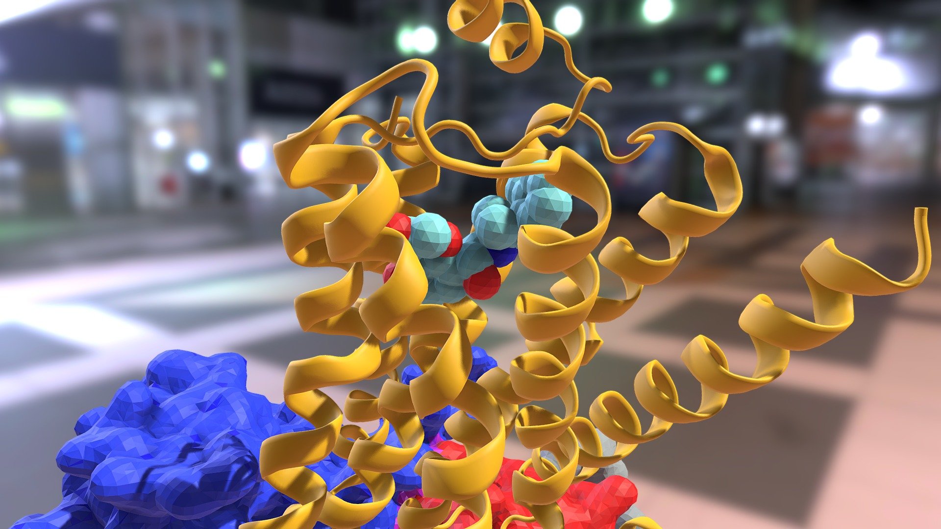 A model of beta-2 adrenergic / Gs complex - 3D model by Nicolas Floquet ...