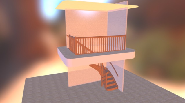 Stairs SPB - 3D model by CAD4Wood - Alari (@cad4wood) [8a31c8b] - Sketchfab