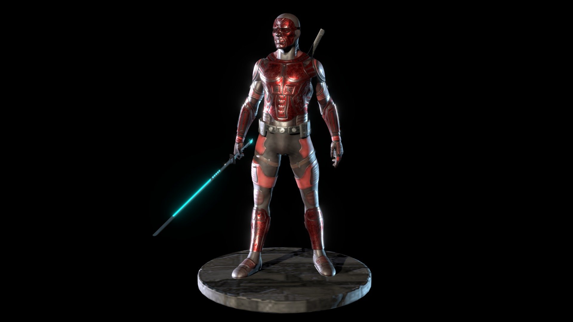 Cyber-Neon Ninja - 3D model by Mihajlo Dragas (@MihajloDragas) [8a3273c ...