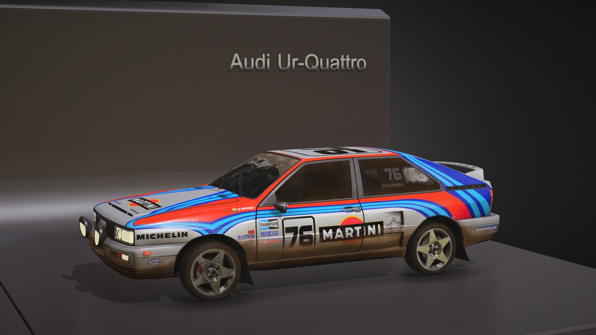 Audi Ur-Quattro - Rally car - 3D model by Akash Sharma (@polyrich ...