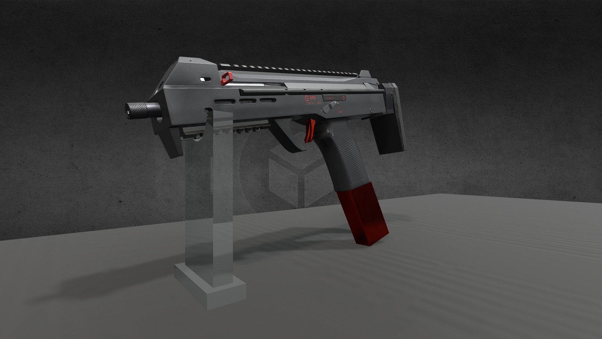APW (Auxiliary Personnel Weapon) SMG - 3D model by Angus Chow ...