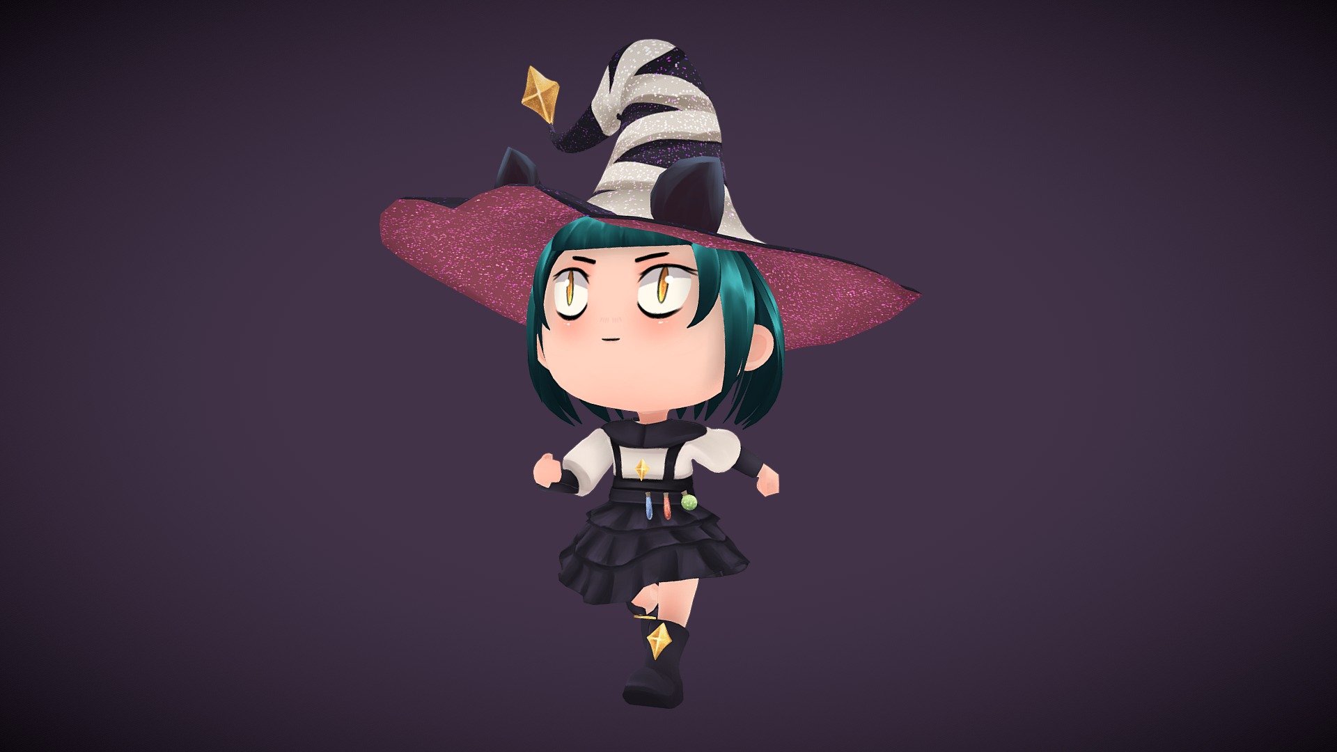 Stylized Witch - 3D model by siriusvictoria [8a35afb] - Sketchfab
