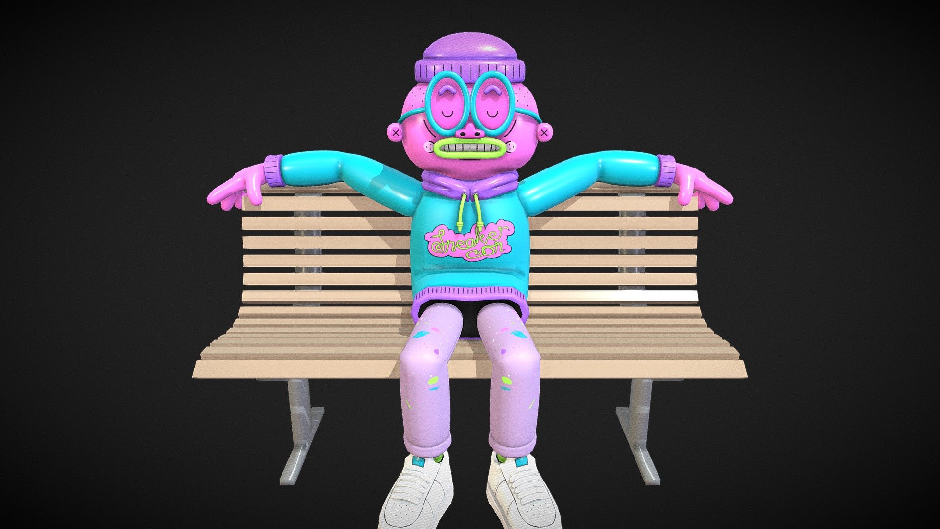Man on a bench - 3D model by psychrome [8a394cb] - Sketchfab