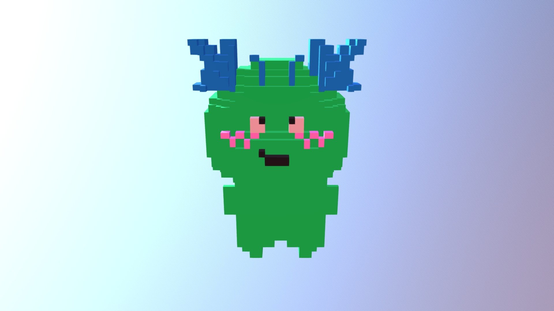 Little Green Monster - 3D model by 24elisonc [8a398ac] - Sketchfab