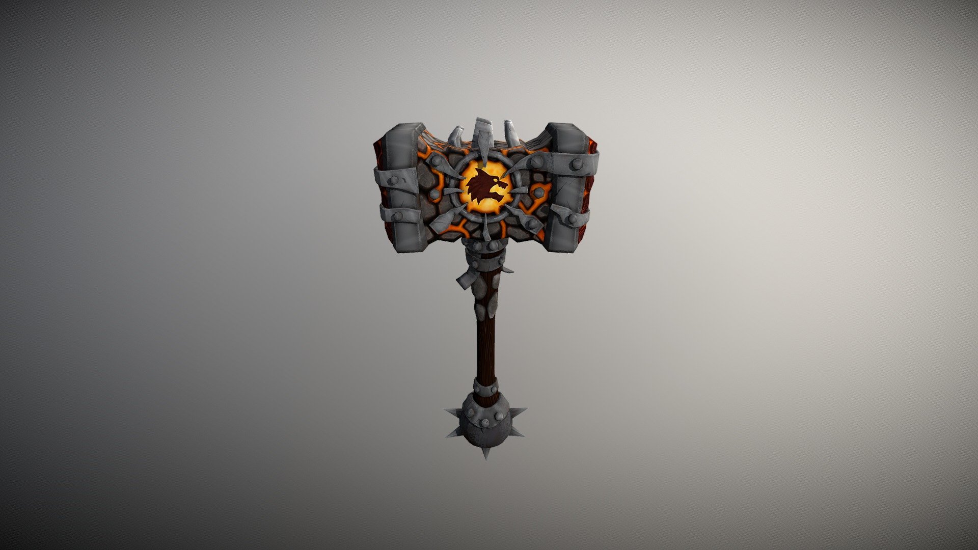 Flame Doomhammer - 3D model by Wargnar (@grimmgar) [8a3e9a7] - Sketchfab