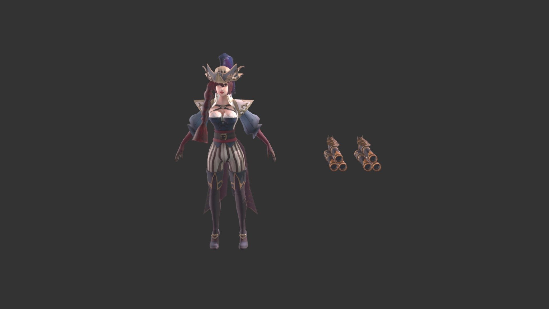 Miss Fortune Low Poly Character - 3D model by Chooi.Lw [8a3eb34 ...