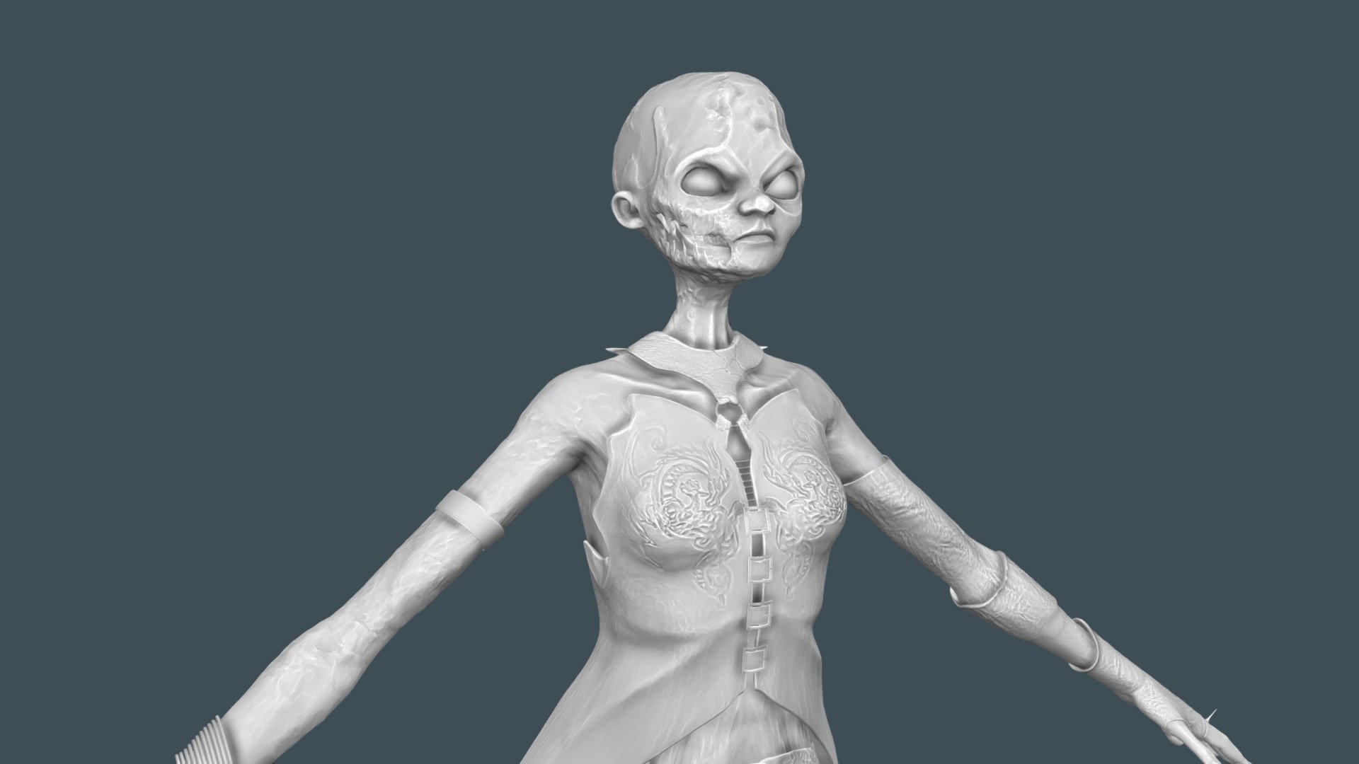Zombie Girl FullBody - 3D model by jamesbdunlop [8a3f11f] - Sketchfab